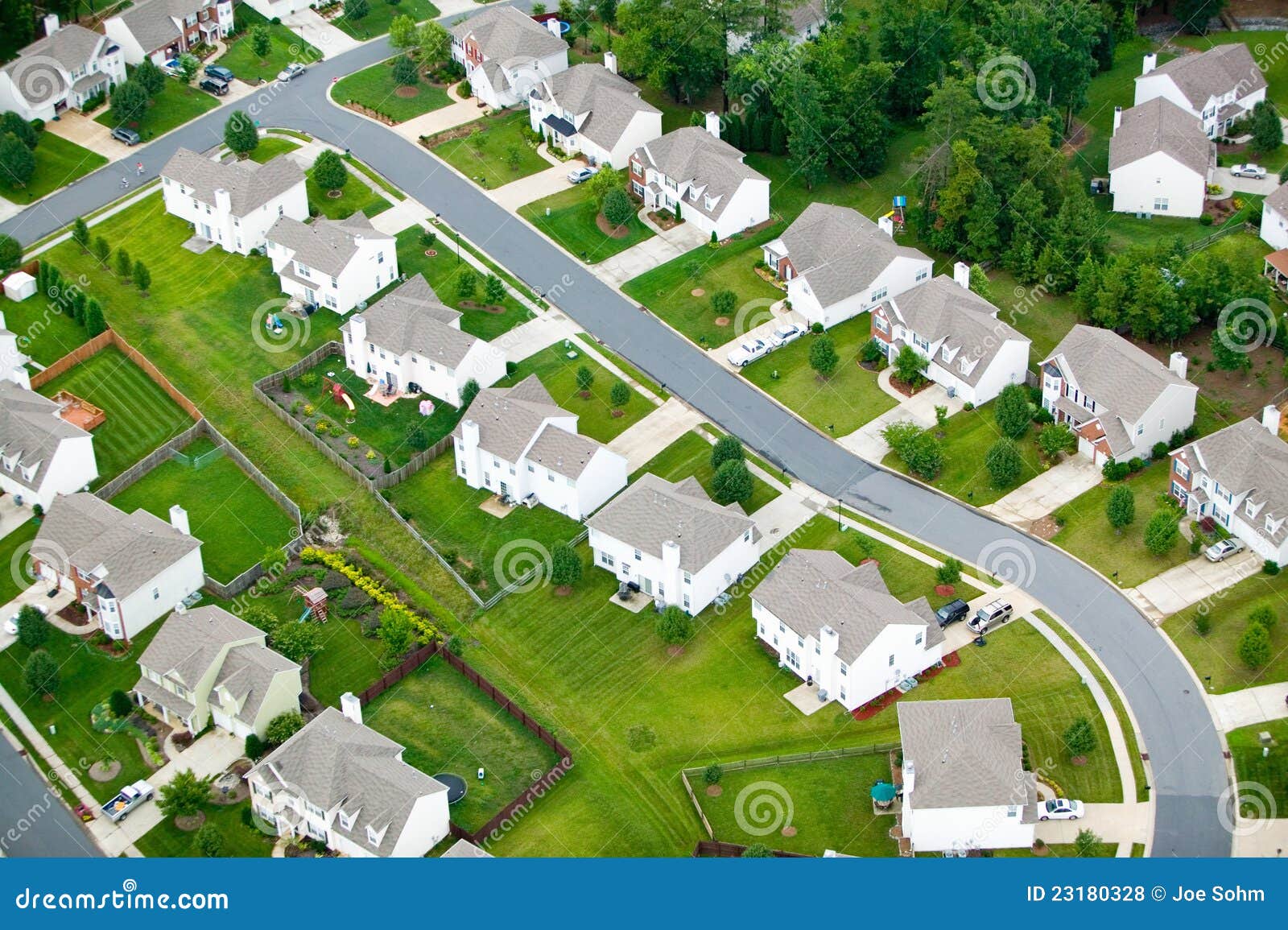 Aerial View of Housing Developmen Stock Photo - Image of domestic ...