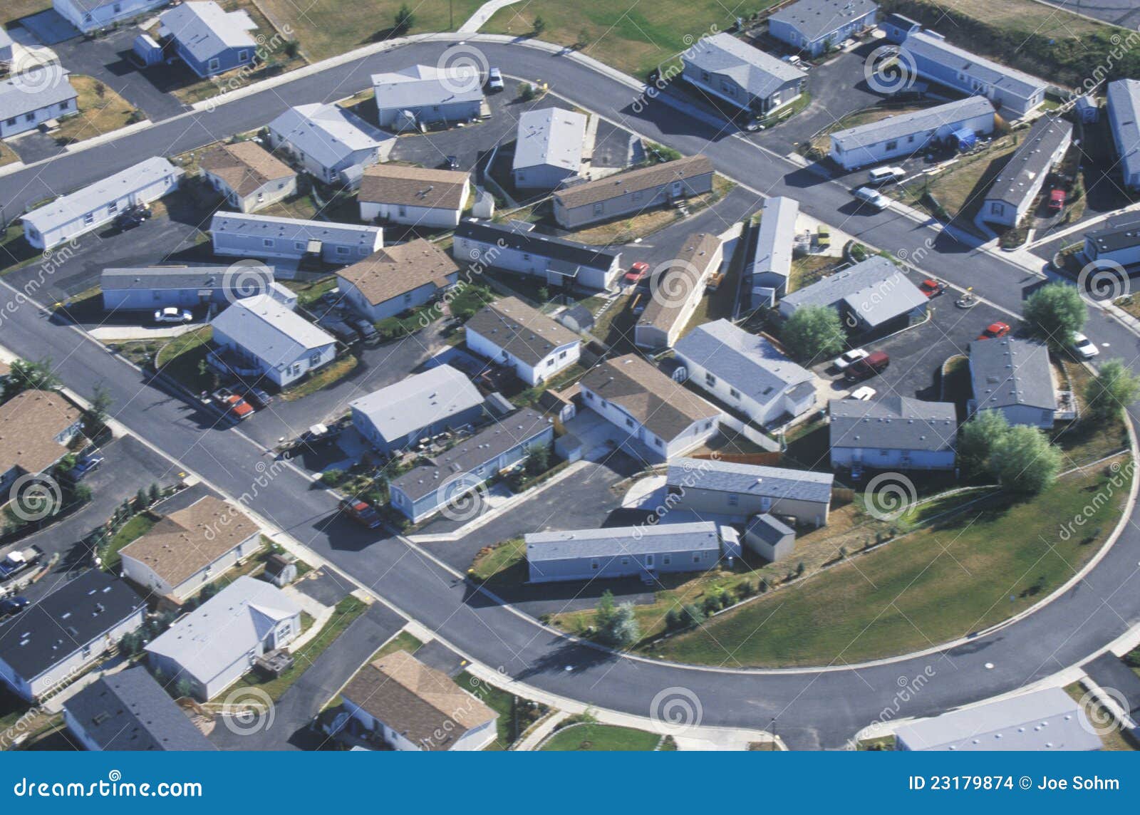 Aerial View of Housing Development Stock Photo - Image of streets ...