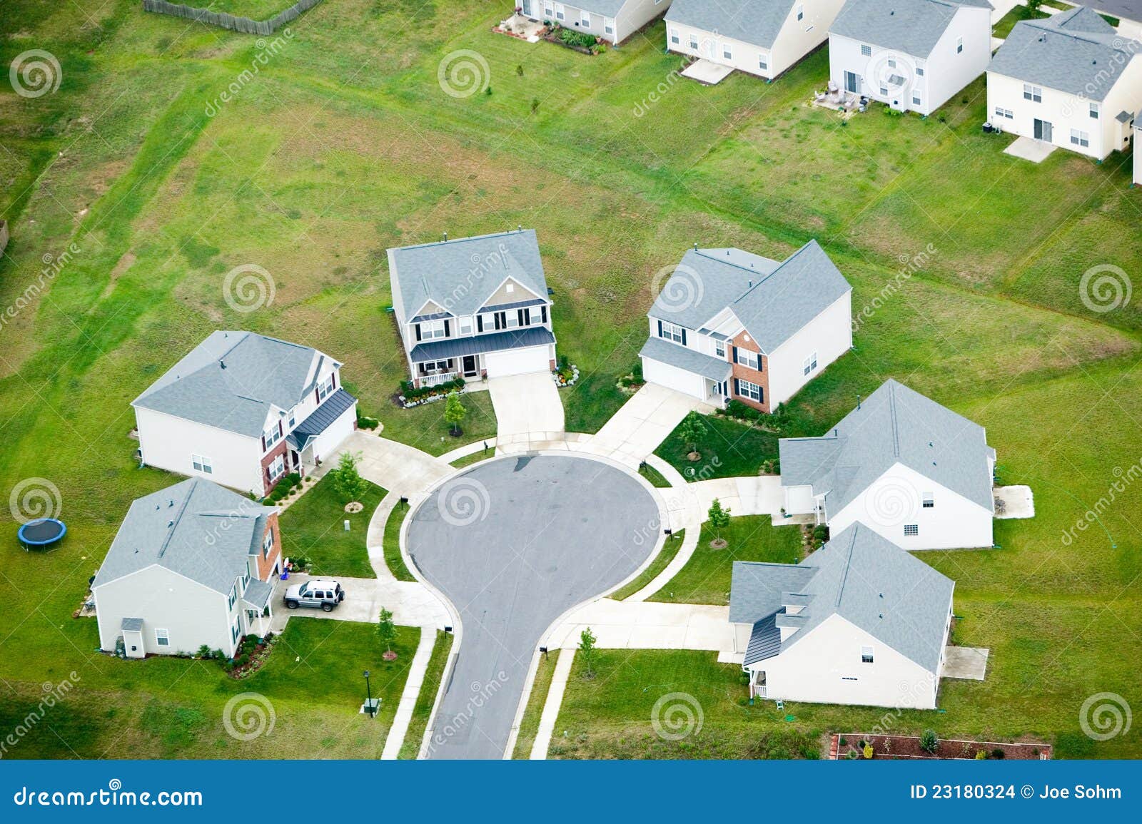Aerial View of Housing Development Stock Photo - Image of house ...