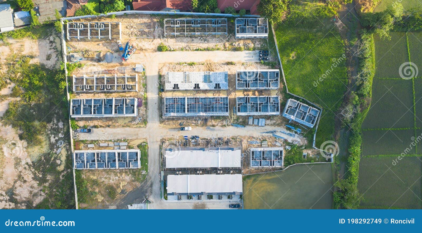 Aerial View of Housing Subdivision or Housing Development Stock Image ...