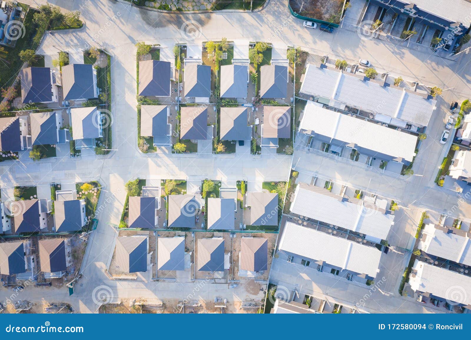 Aerial view housing stock photo. Image of development - 172580094