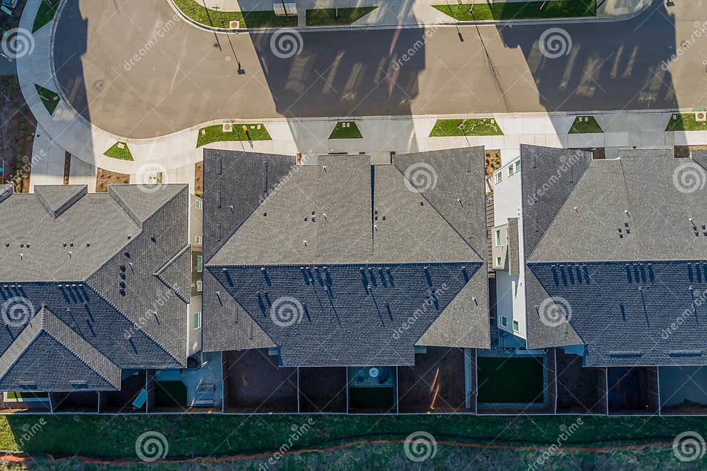 Aerial View of a Multiple Housing Development Stock Photo - Image of ...