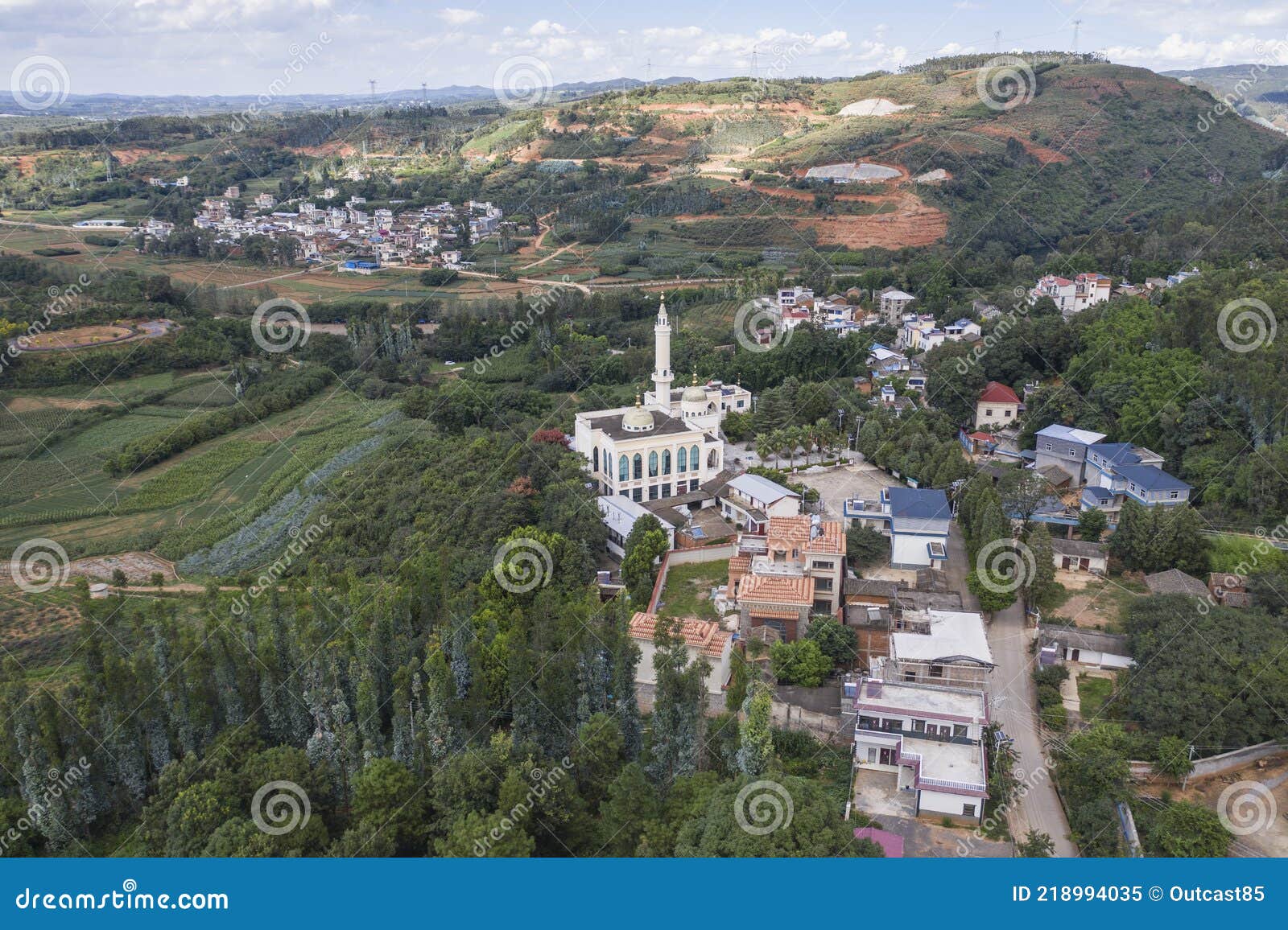Aerial View of a Hui Mosque in Yunnan, China Stock Image - Image of ...