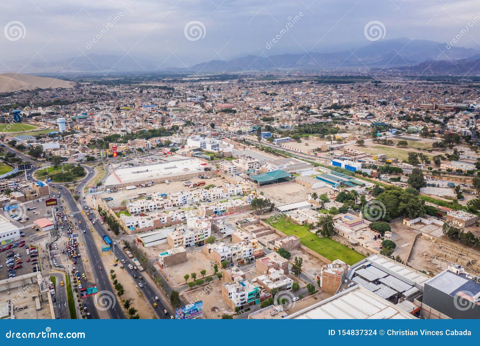 Aerial View of Ica City in Peru Stock Photo - Image of coast, city ...