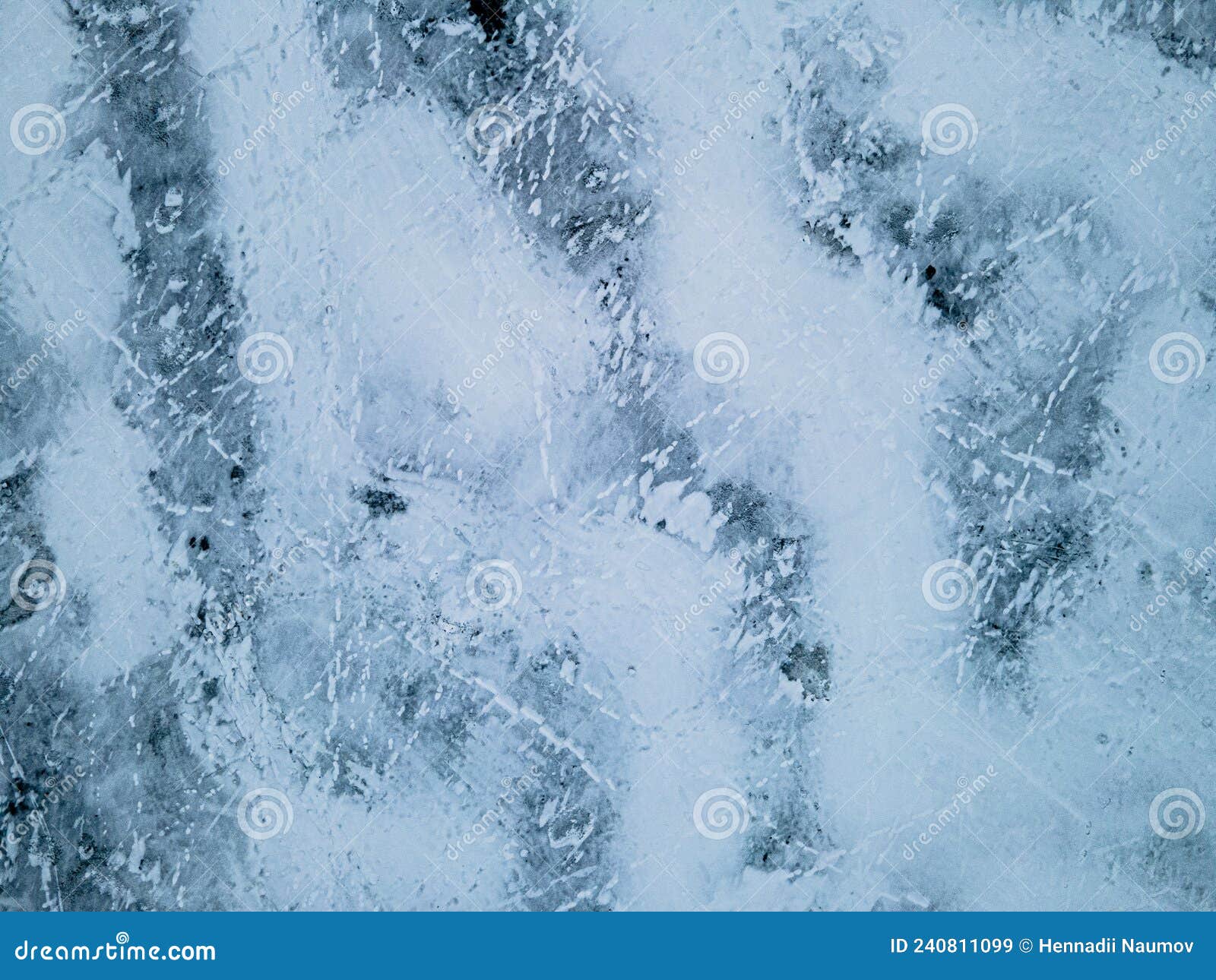 Aerial View of the Ice on the Splinter with Snow Stock Image - Image of ...