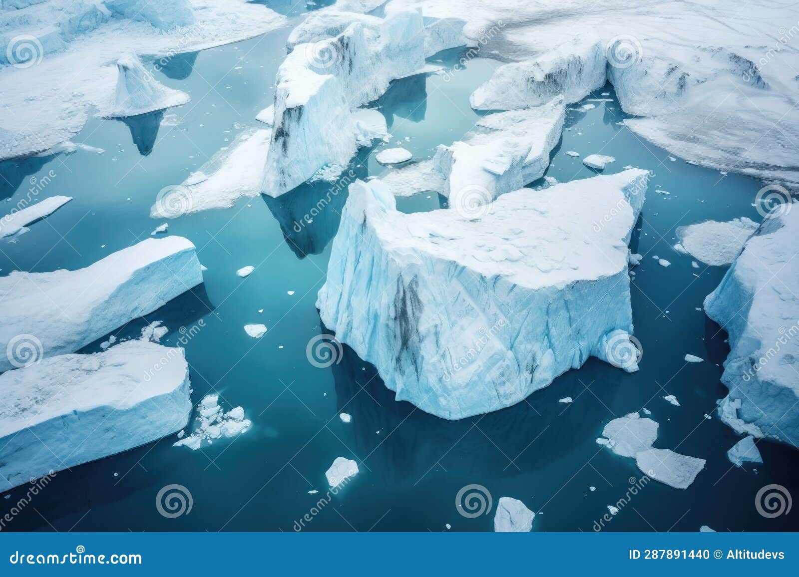 Aerial View of Iceberg Patterns and Textures Stock Photo - Image of ...
