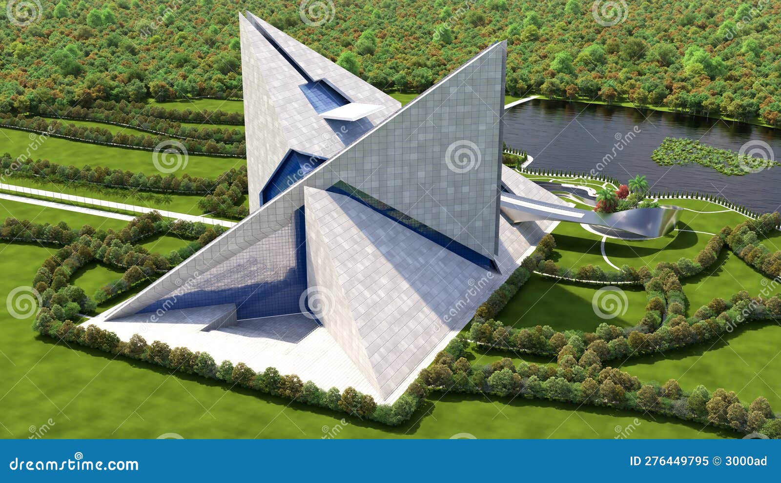 Futuristic architecture stock illustration. Illustration of modern ...