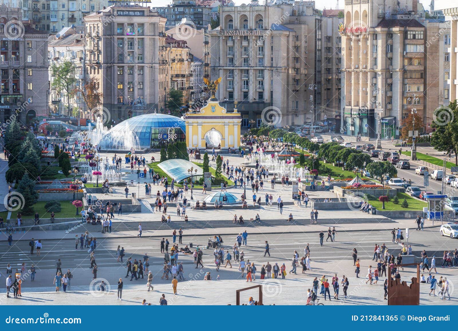 Aerial View of Independence Square - Kiev, Ukraine Editorial Image ...