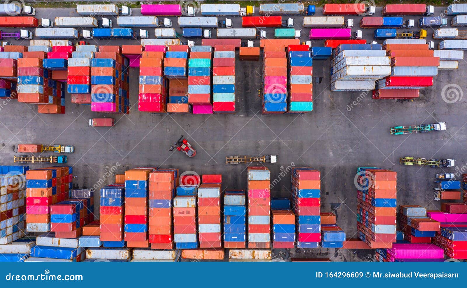 Aerial View Industrial Containers Box from Cargo Freight Ship for ... Aerial View Industrial Containers Box from Cargo Freight Ship for ...
