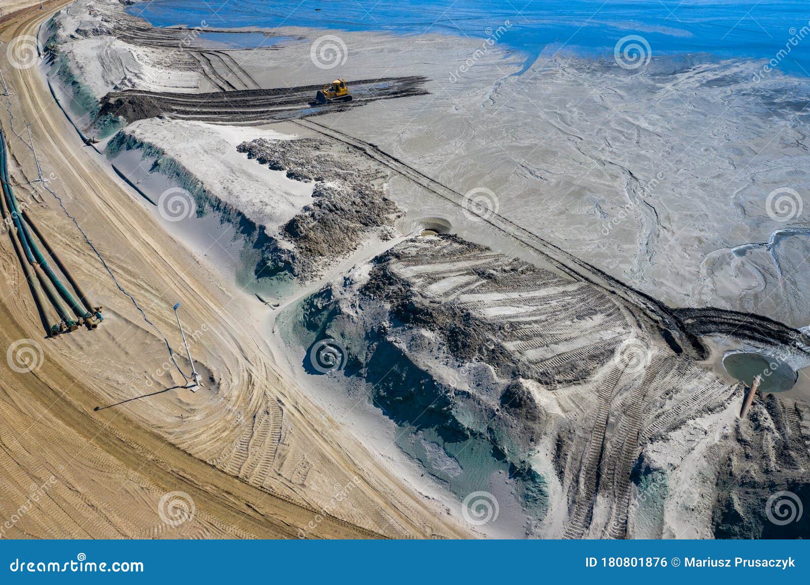 Aerial View of Industrial Mineral Open Pit Mine. Opencast Mining Stock ...
