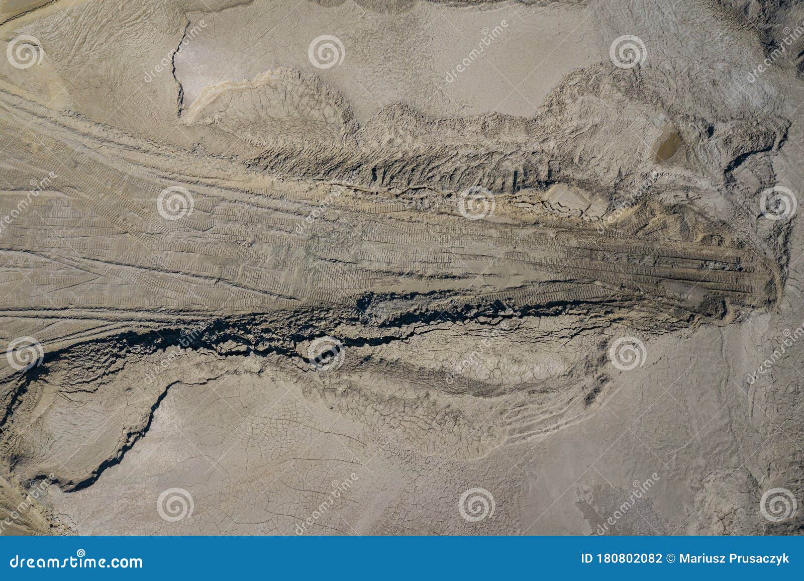 Aerial View of Industrial Mineral Open Pit Mine. Opencast Mining Stock ...
