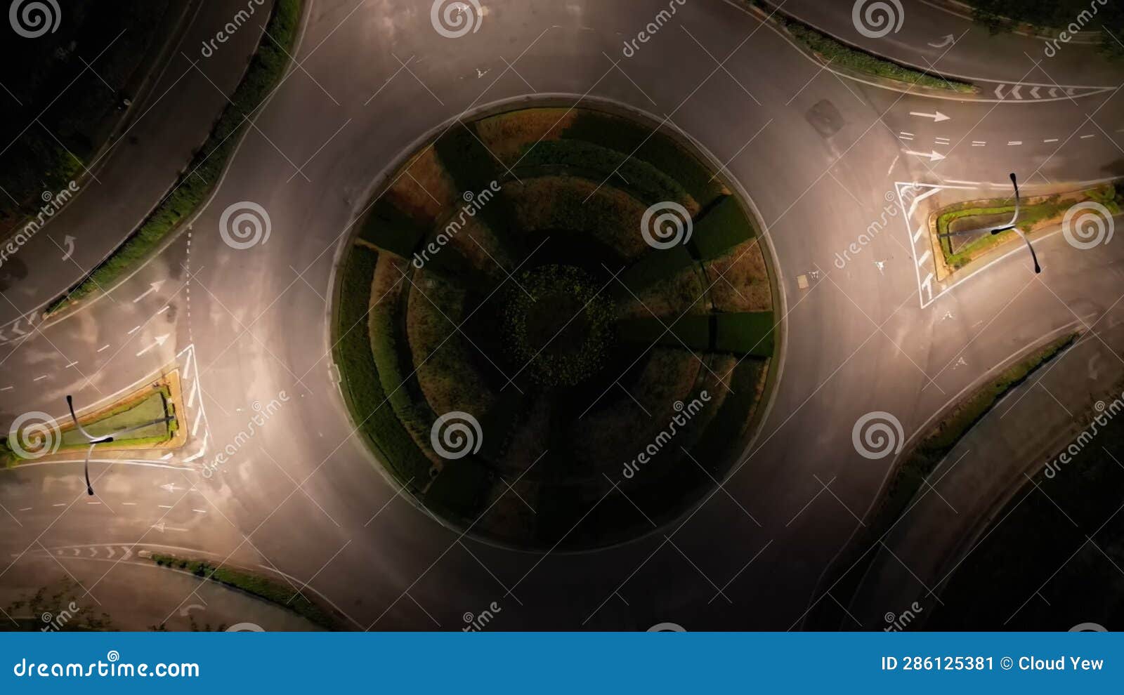 An Aerial View of an Intersection at Night Stock Video - Video of ...