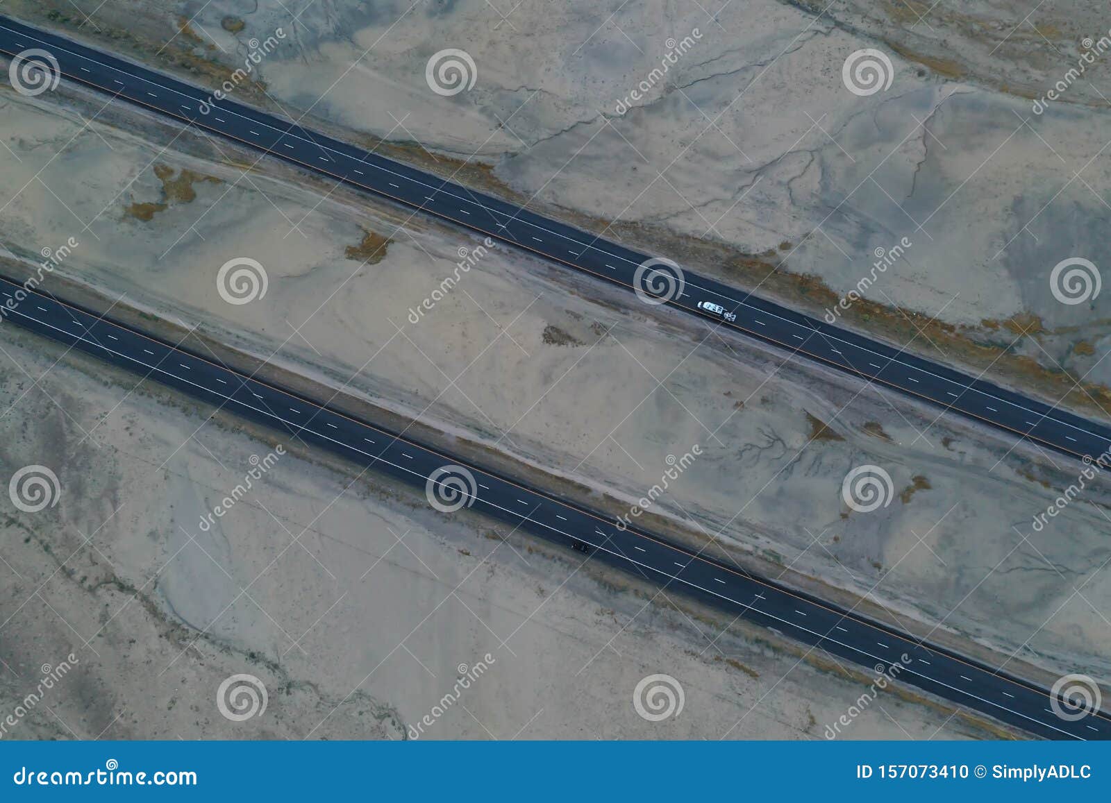 Aerial View of an Interstate Stock Photo - Image of highway, aerial ...