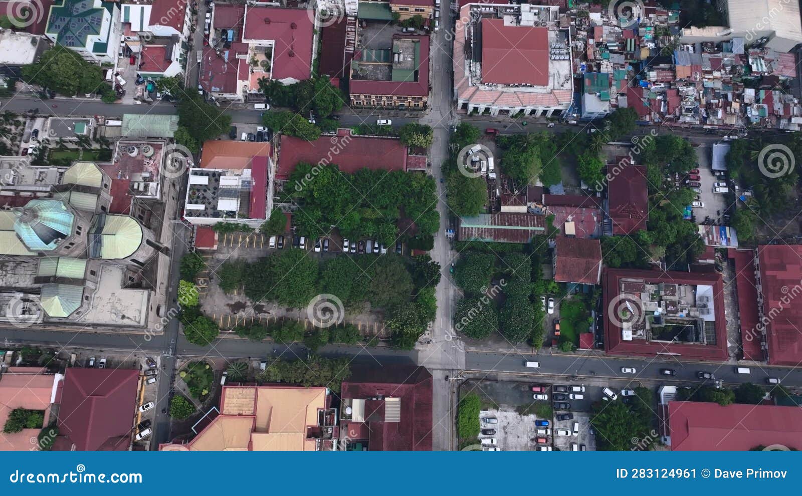 Aerial View of the Intramuros Area in Manila Stock Video - Video of ...