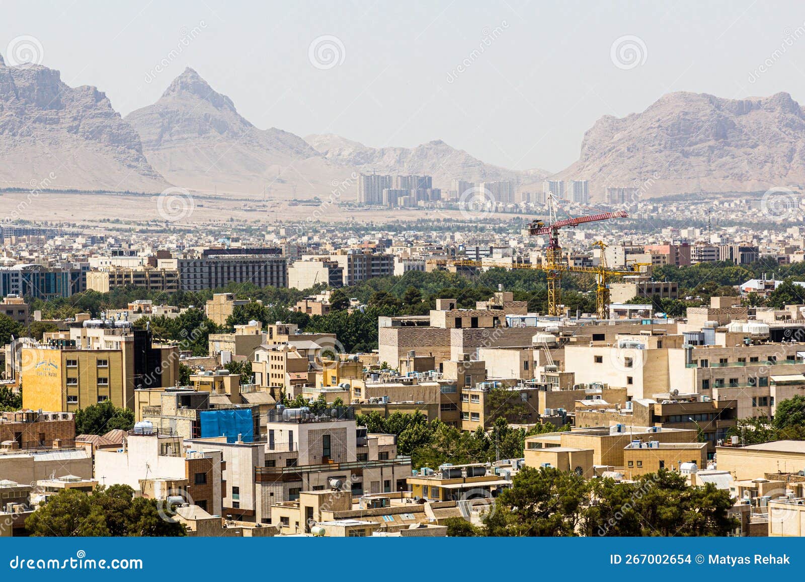 Aerial view of Isfahan, Ir stock photo. Image of building - 267002654