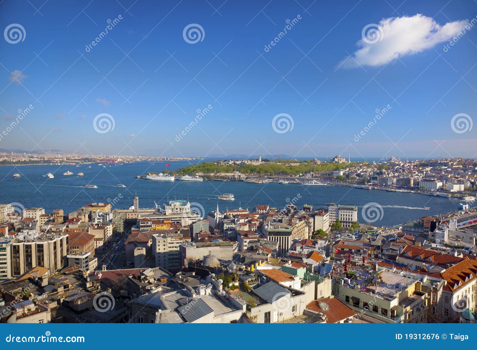 Aerial View of Istanbul stock photo. Image of city, cloud - 19312676