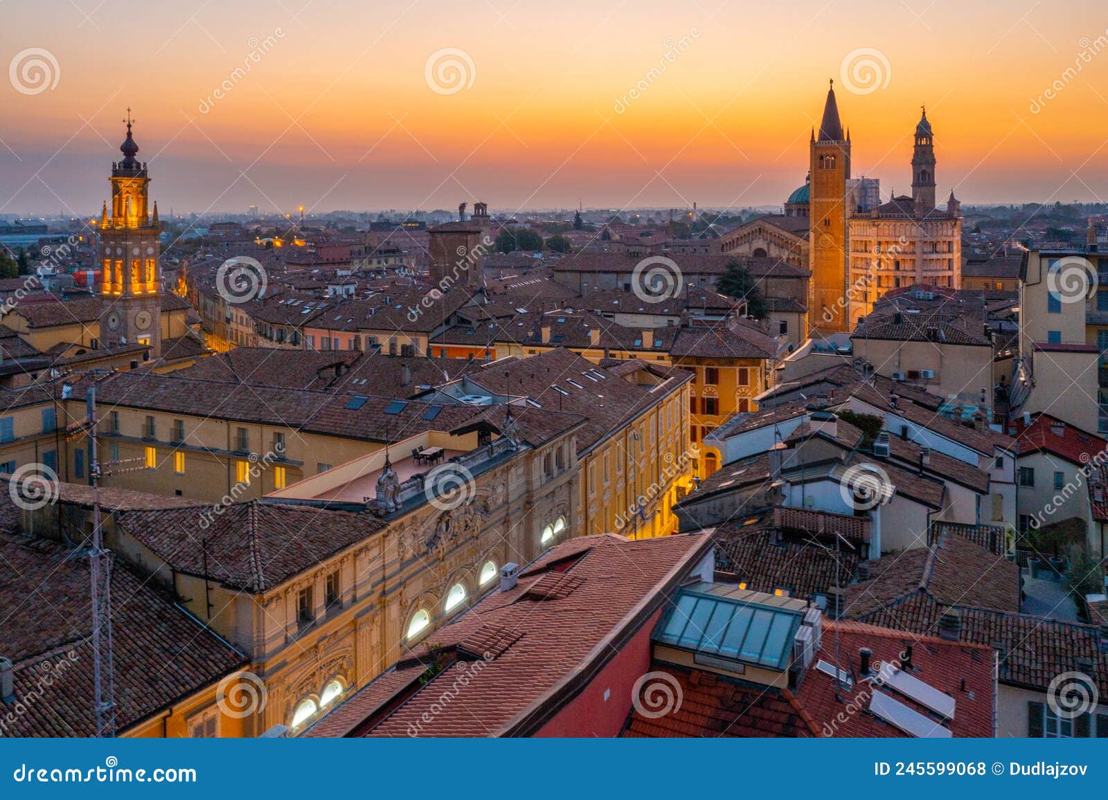 Aerial View of Italian Town Parma Stock Photo - Image of countryside ...