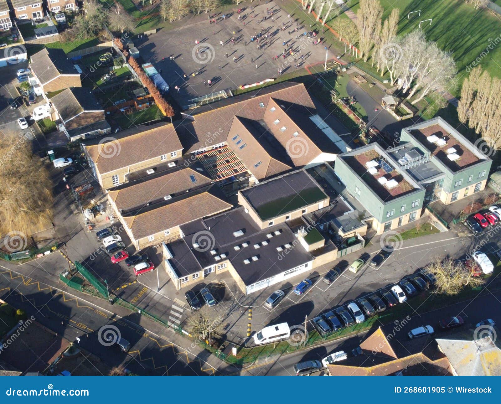 Aerial View of Iwade School Stock Image - Image of buildings, iwade ...