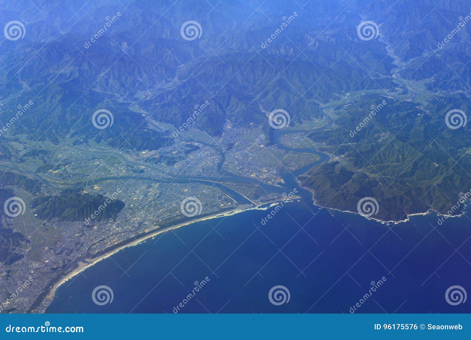 Aerial View of Japan stock photo. Image of looking, color - 96175576
