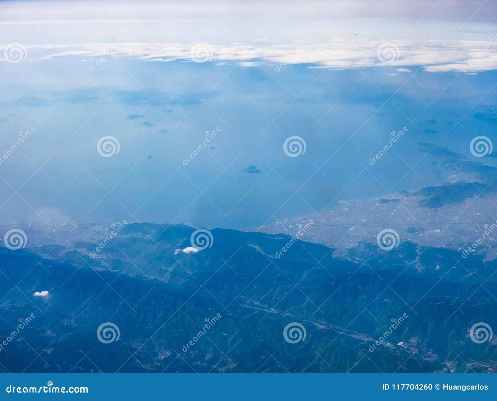 AERIAL VIEW in JAPAN stock photo. Image of cloud, countryside - 117704260