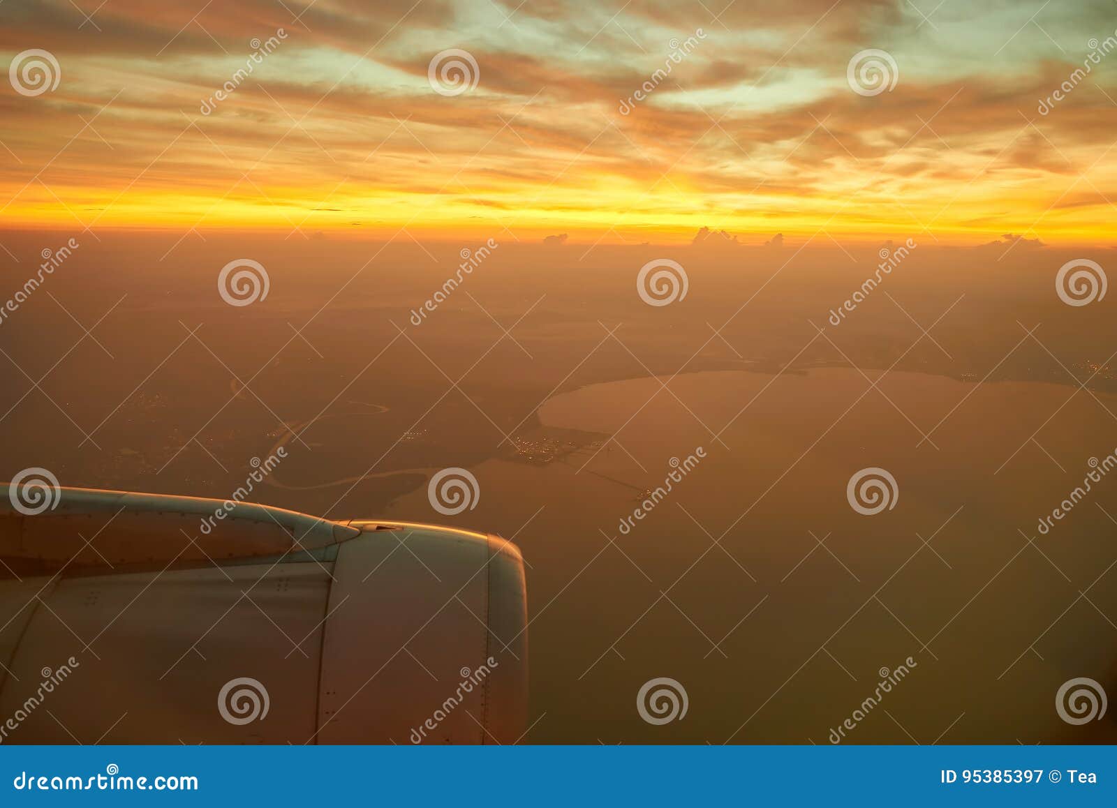 Aerial View from a Jet Aircraft Stock Image - Image of flight, rise ...