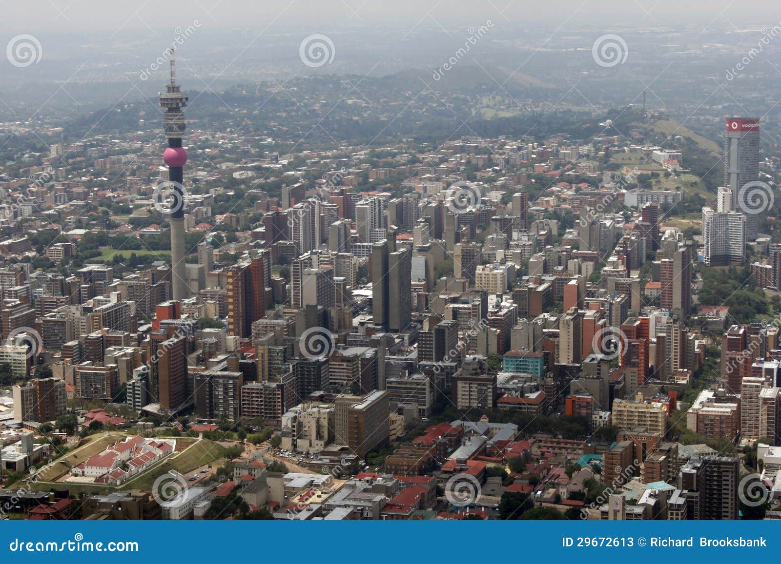 Aerial View of Johannesburg Stock Image - Image of street, highrise ...