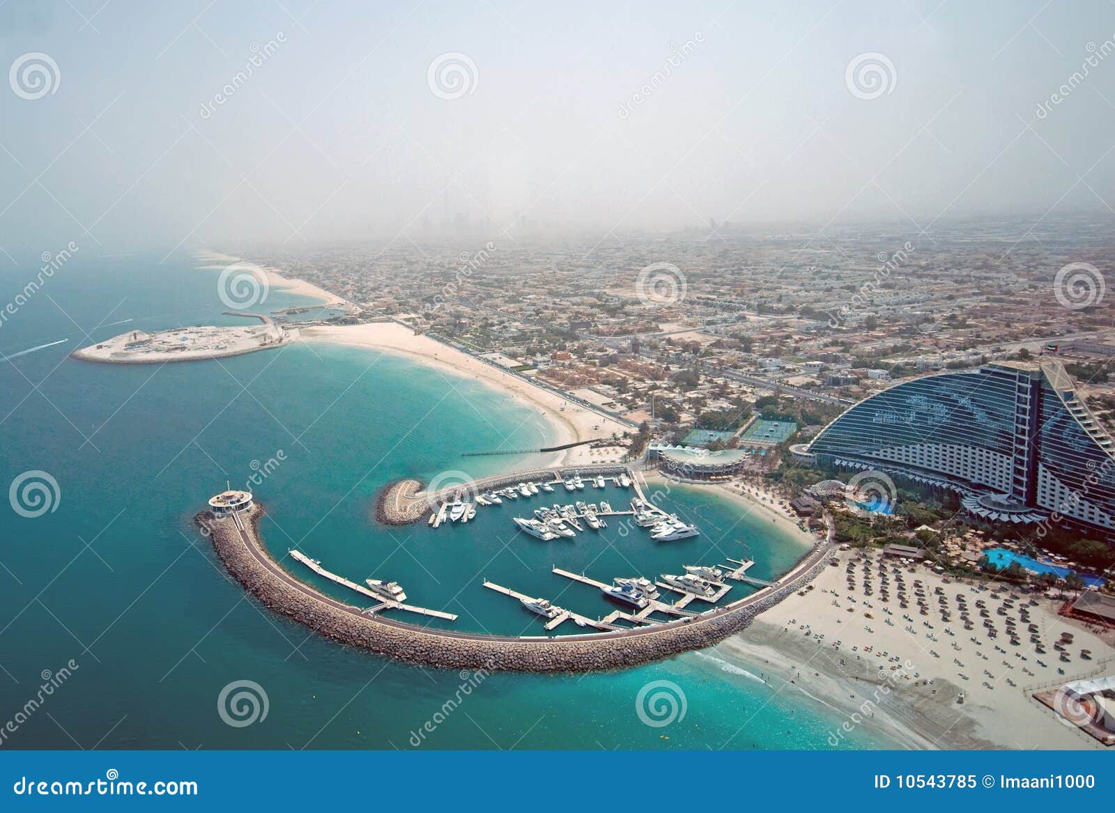 Aerial View of Jumeirah Beach Hotel Stock Image - Image of arabian ...