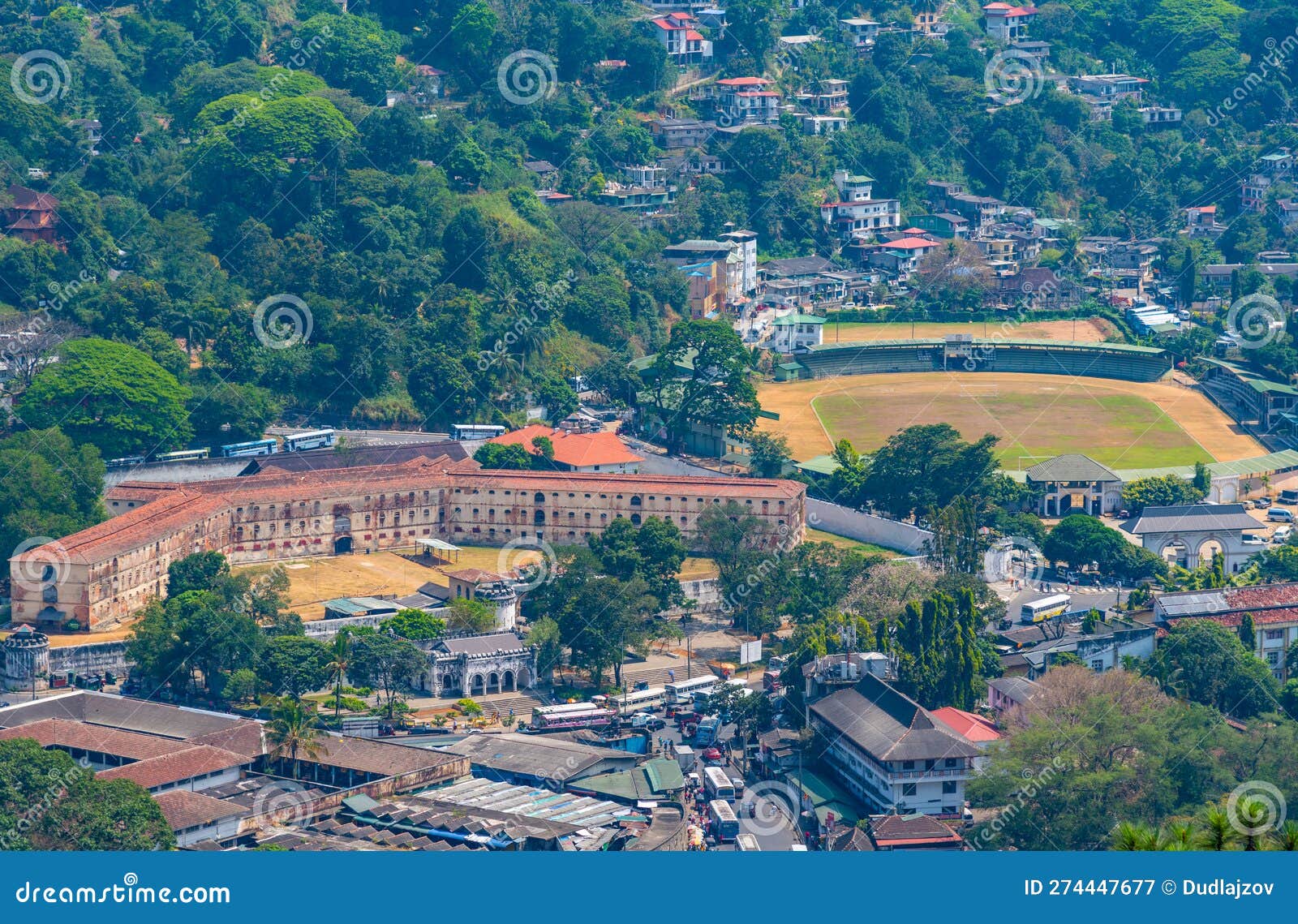 Aerial View of Kandy Prison, Sri Lanka Stock Image - Image of kandy ...