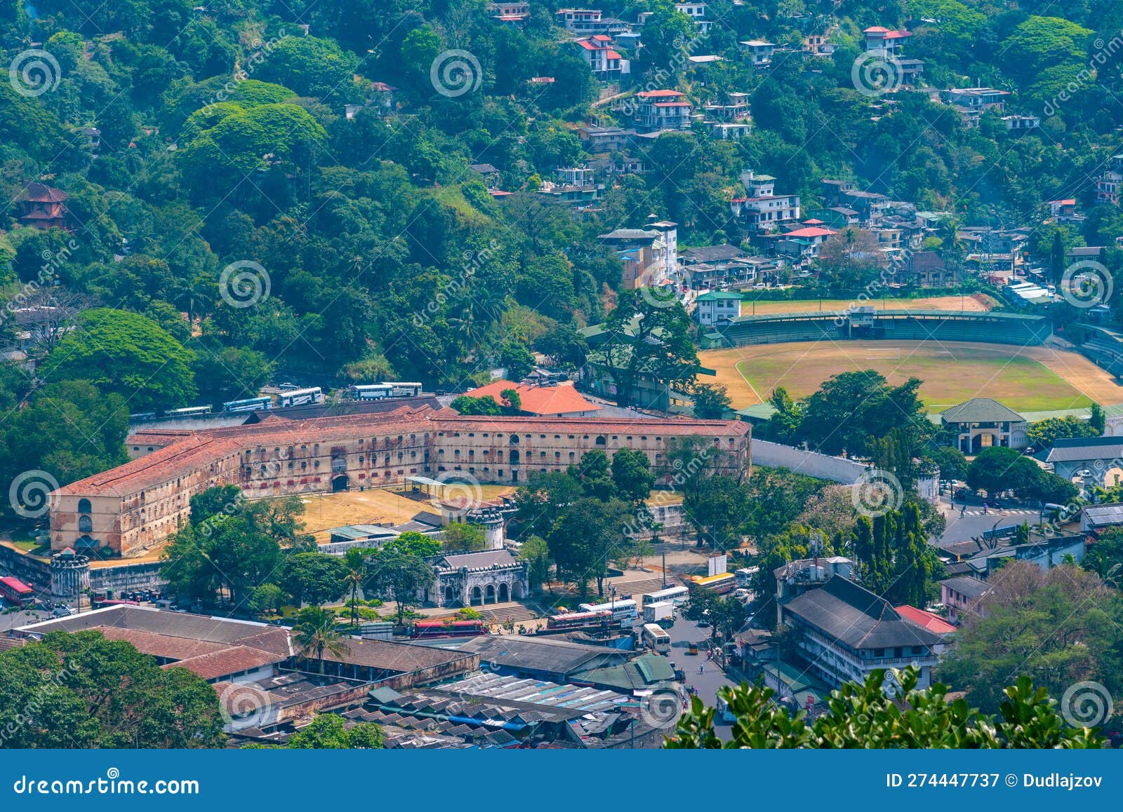 Aerial View of Kandy Prison, Sri Lanka Stock Image - Image of kandy ...
