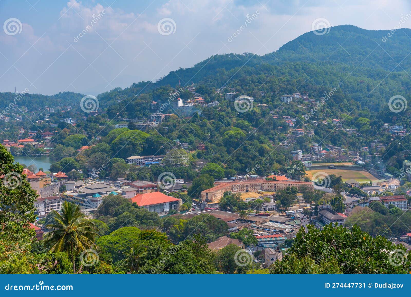 Aerial View of Kandy, Sri Lanka Stock Image - Image of landmark, travel ...
