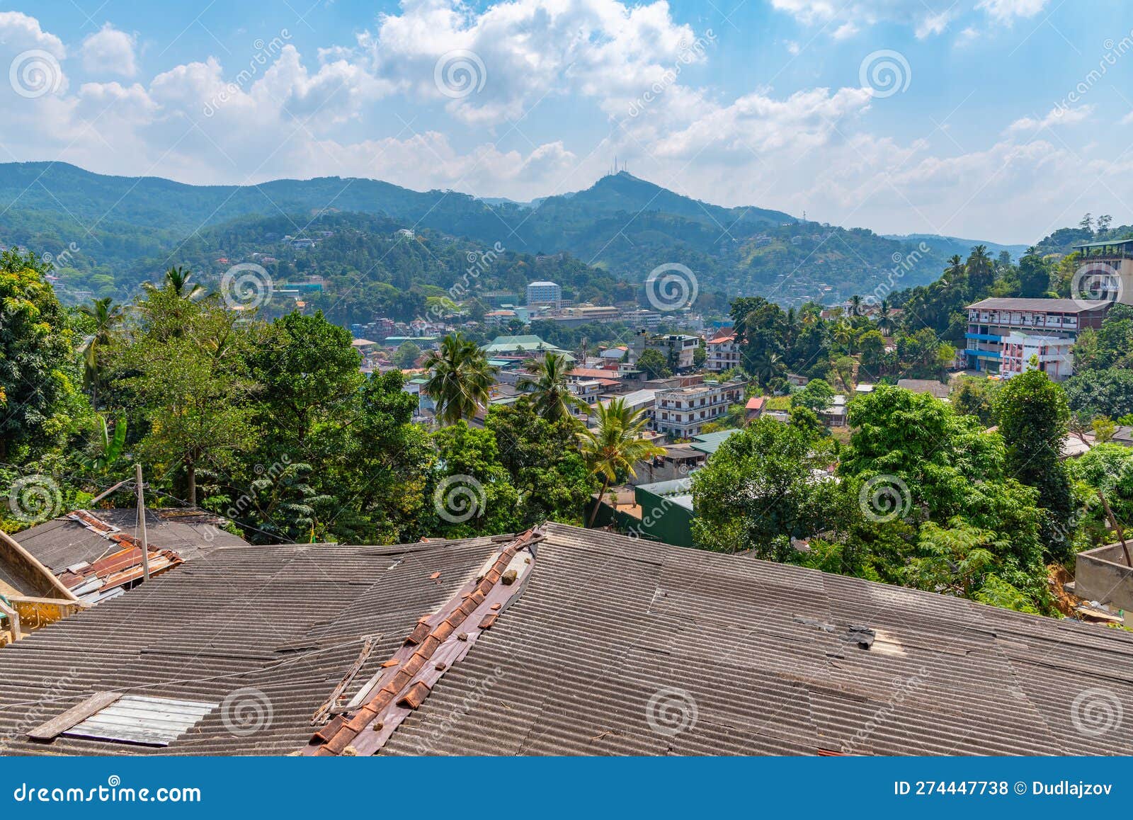 Aerial View of Kandy, Sri Lanka Stock Photo - Image of water, panorama ...