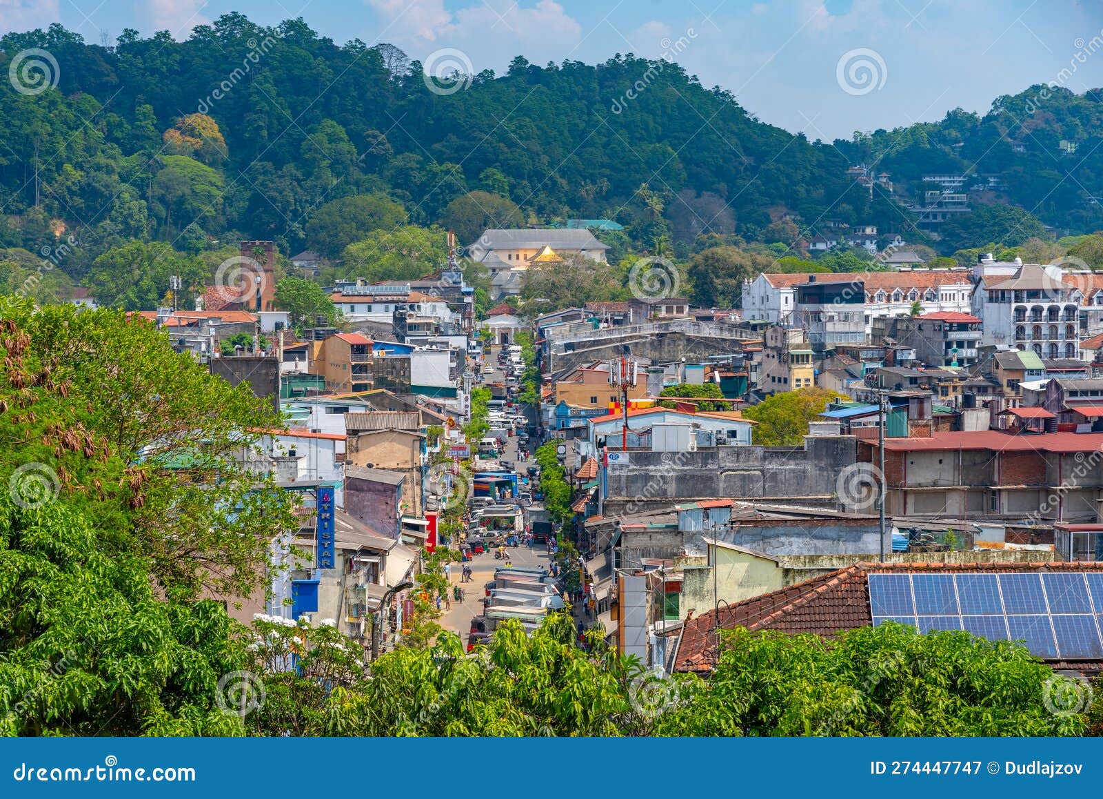 Aerial View of Kandy, Sri Lanka Stock Image - Image of buddha ...