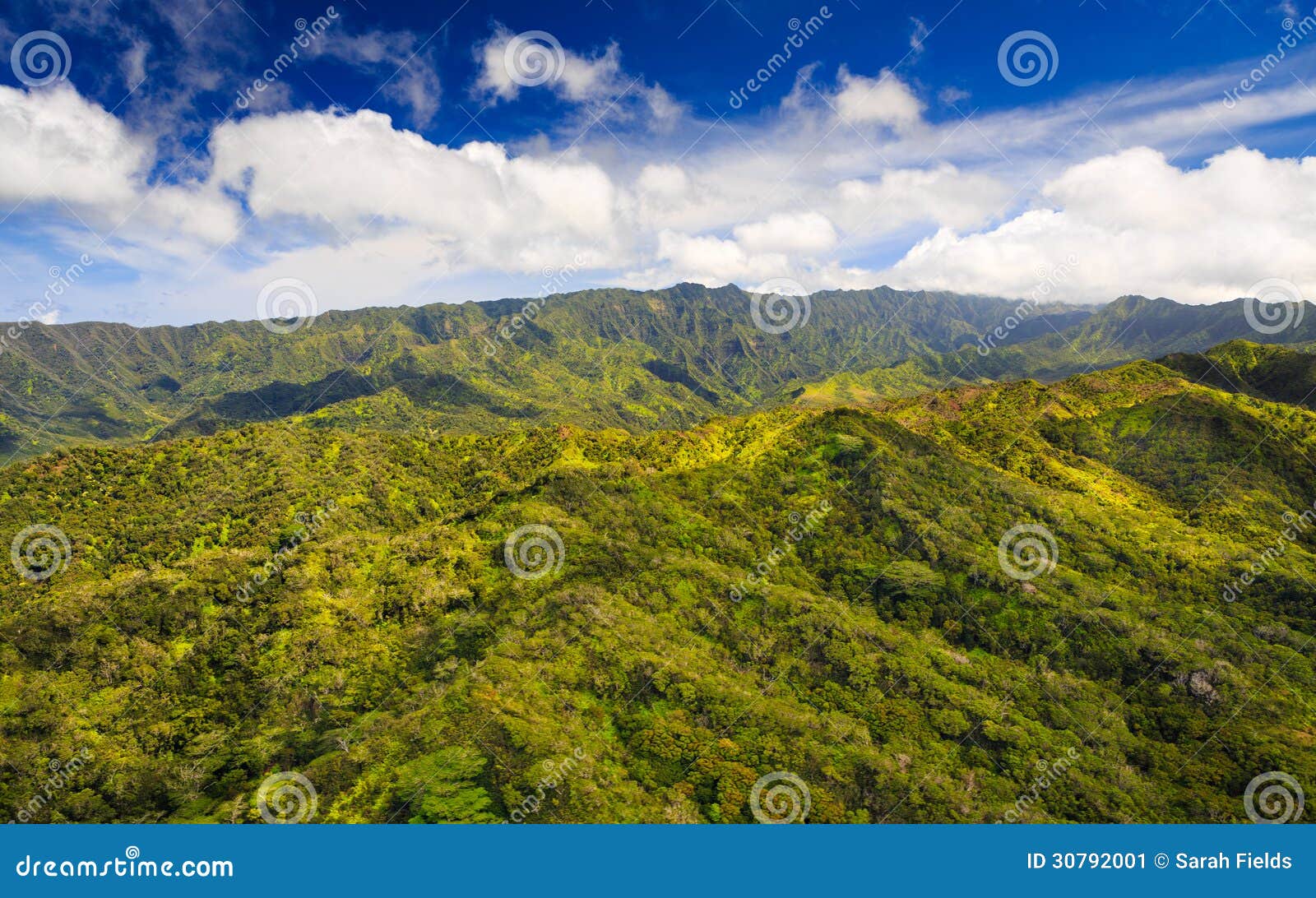 Aerial View of Kauai Ridgeline Stock Image - Image of kauai, high: 30792001