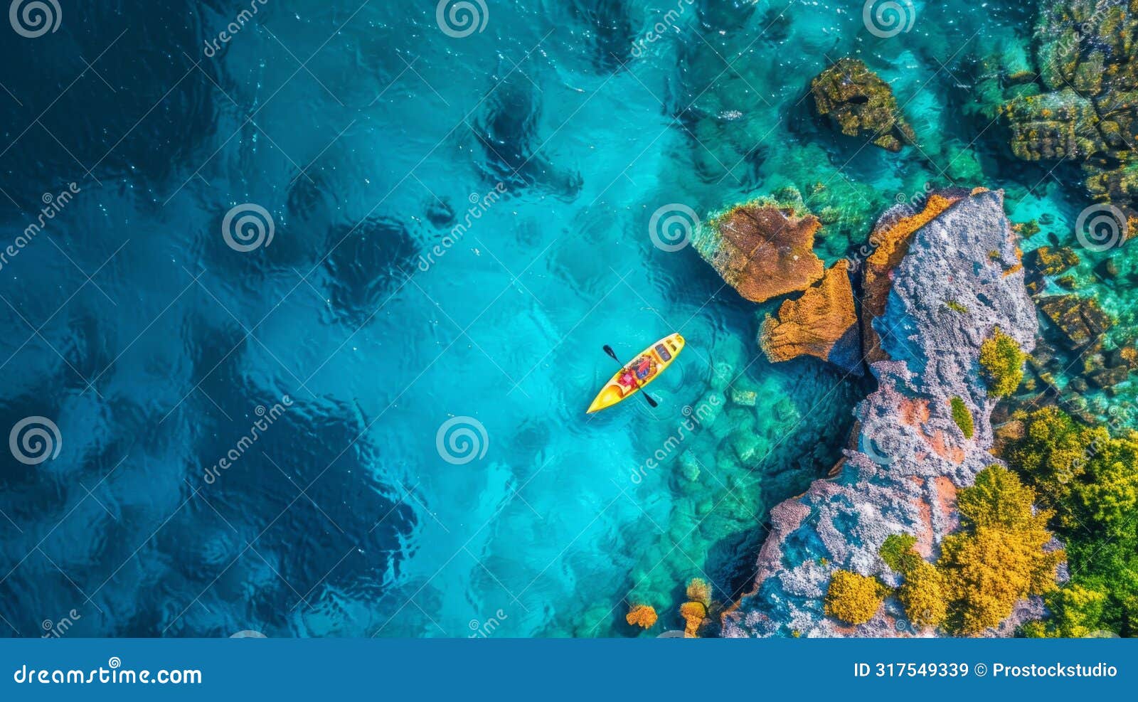 Aerial View of Kayak on Water Stock Image - Image of river, view: 317549339