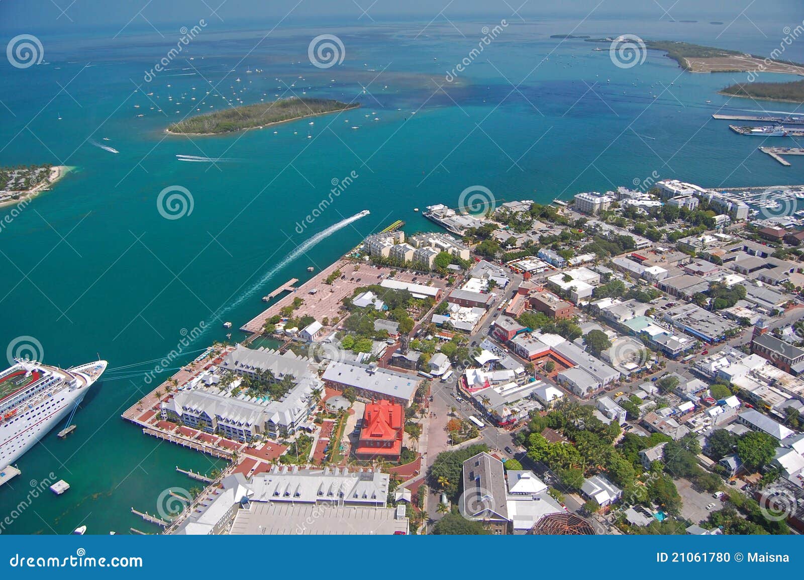 Aerial view of key west stock photo. Image of aerial - 21061780
