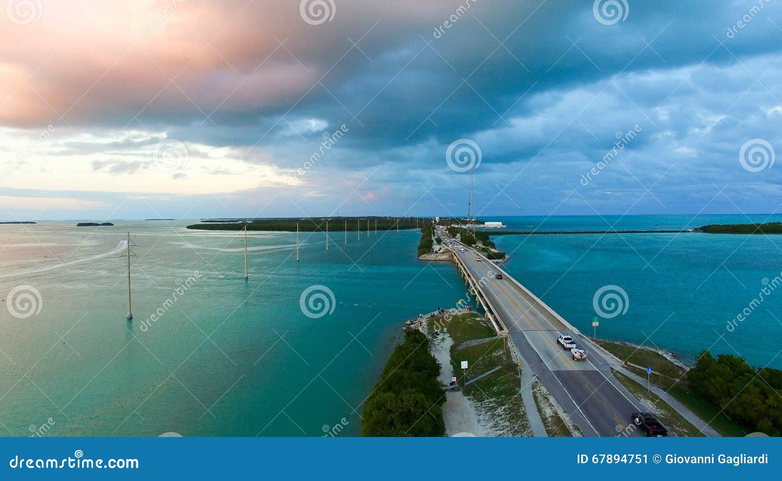 Aerial View of Keys Bridge, Florida Stock Image - Image of beautiful ...