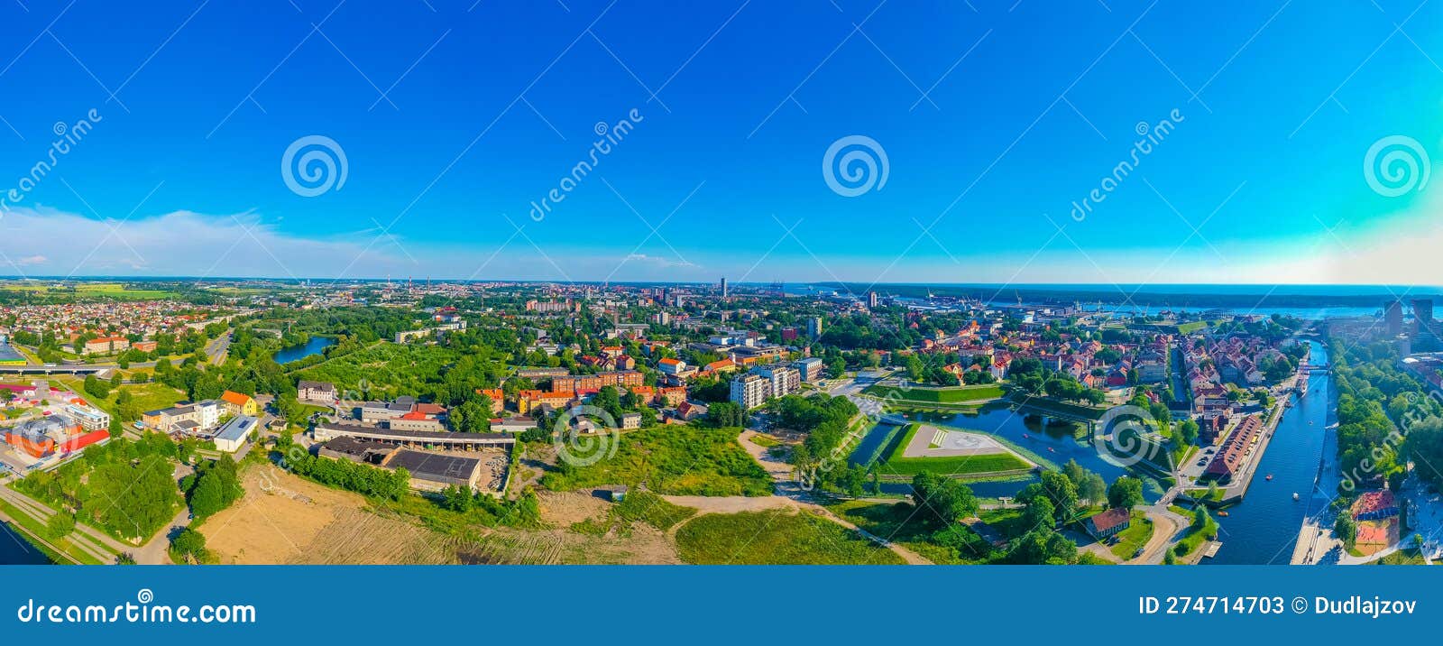 Aerial View of the Klaipeda and Its Castle in Lithuania Stock Image ...