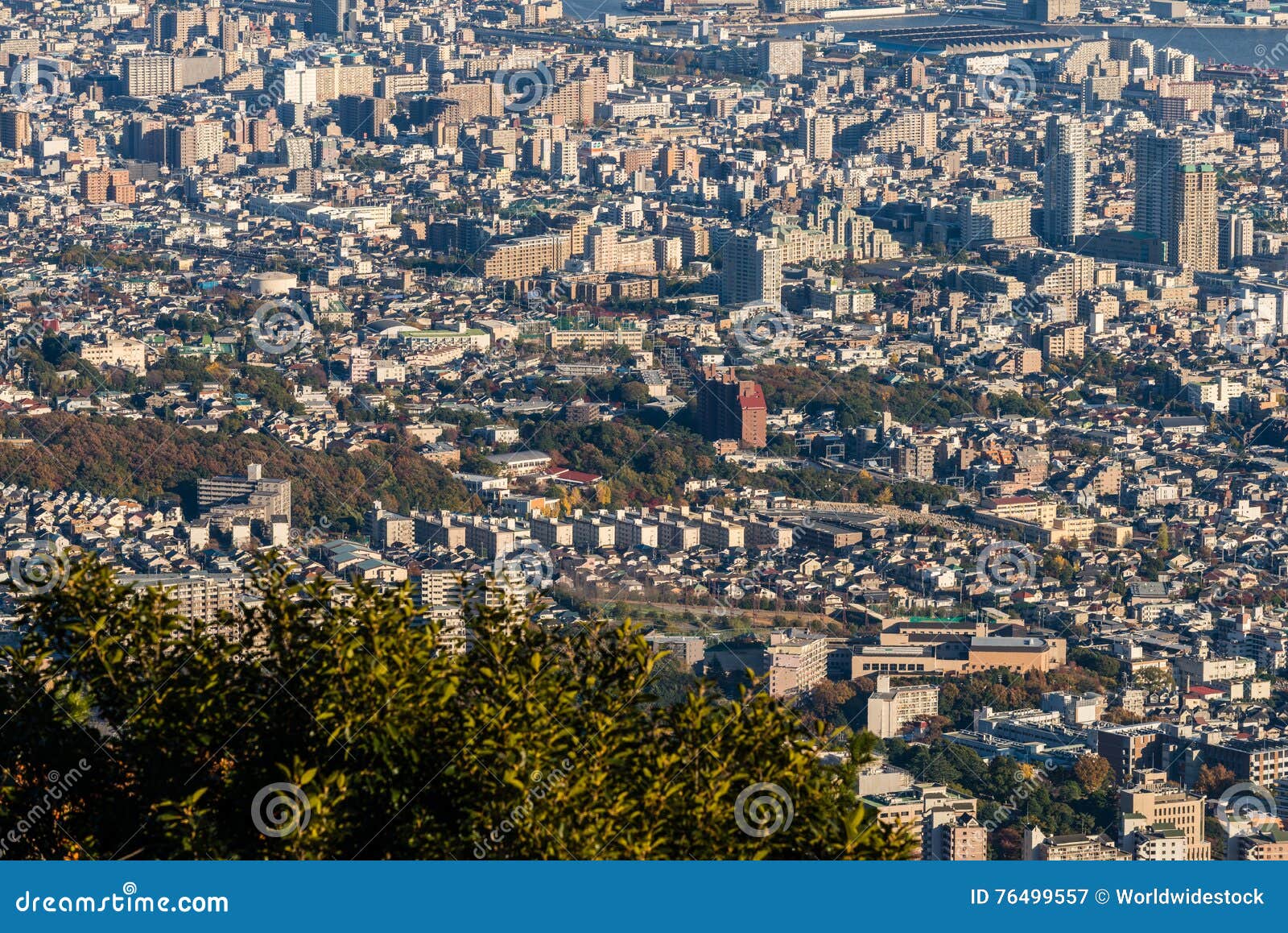 Aerial View of Kobe City,Japan Stock Image - Image of hyogo, mountain ...