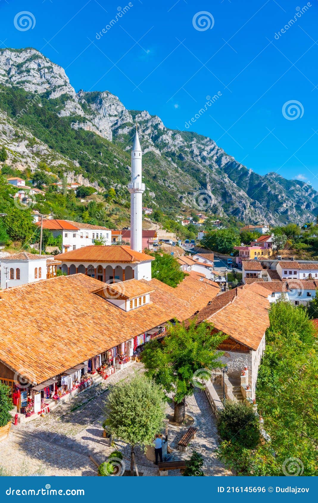 Aerial View of Kruja Castle and Bazaar, Albania Editorial Photo - Image ...