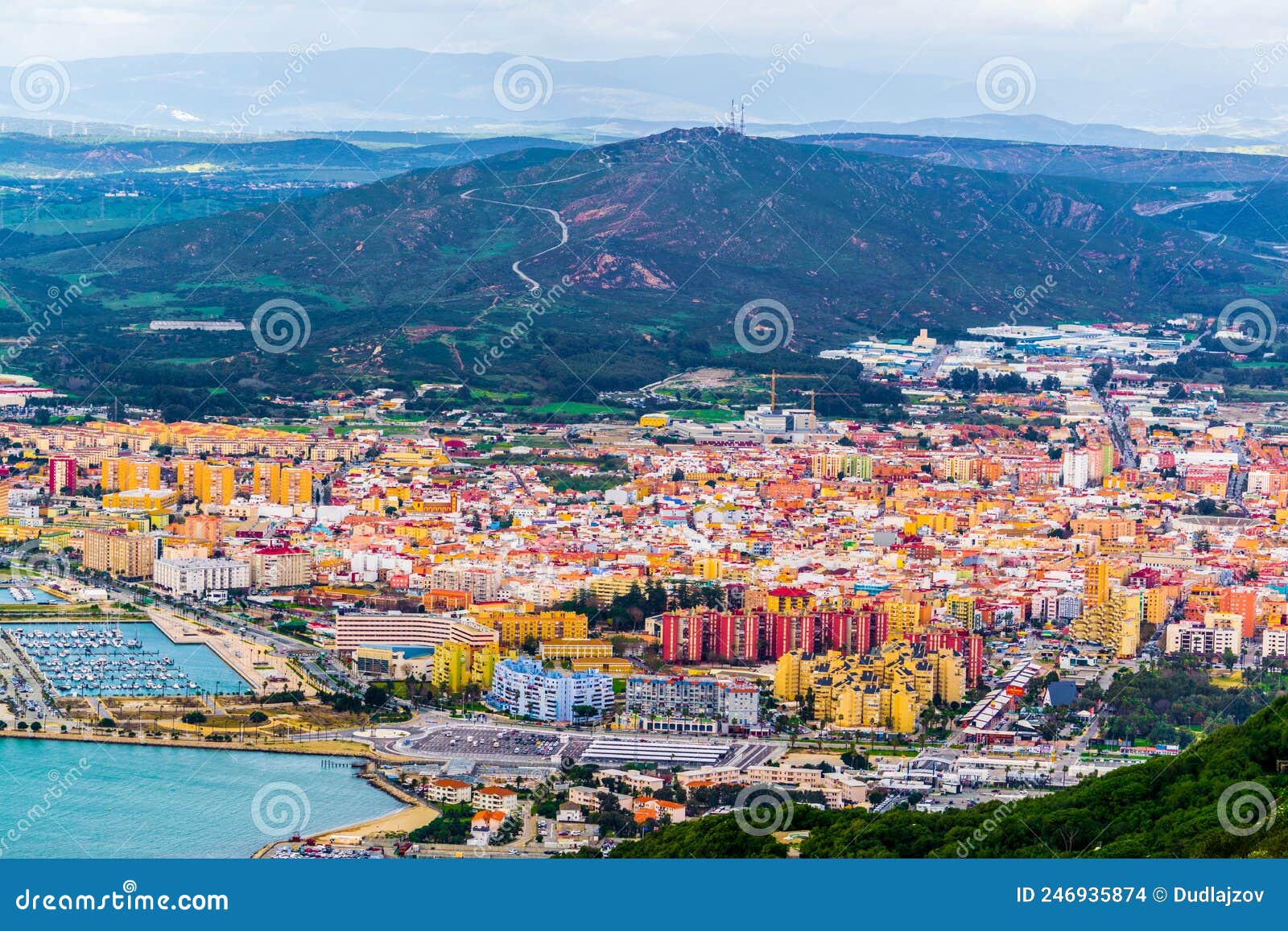 Aerial View of La Linea De La Concepcion in Spain...IMAGE Stock Photo ...