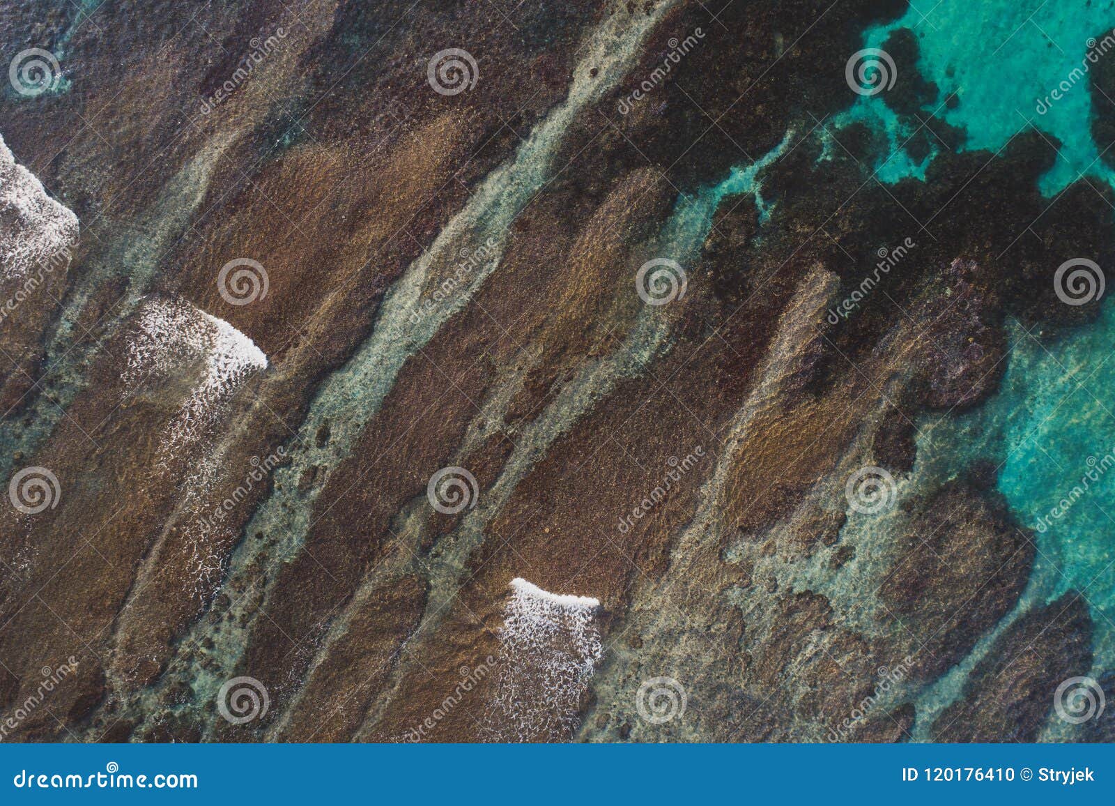Aerial View of the Lagoon and Reef Stock Photo - Image of nature ...