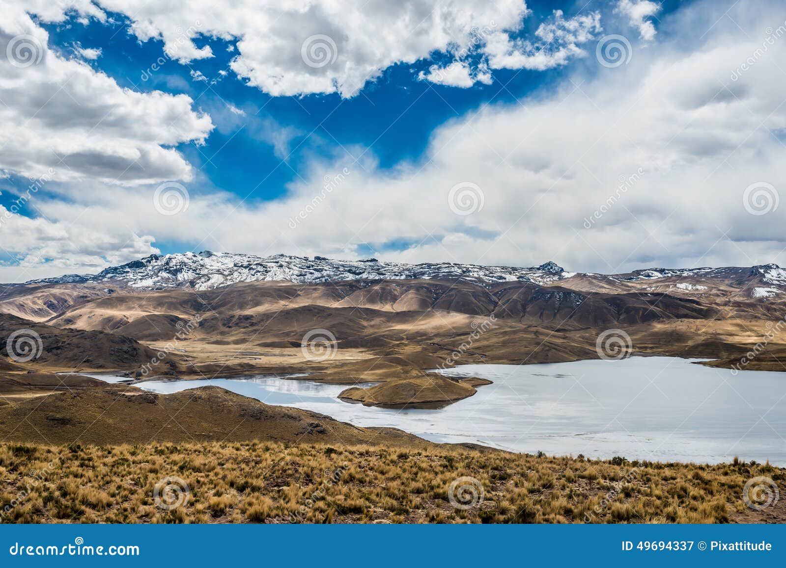 Aerial View of Lagunillas in the Peruvian Andes at Puno Peru Stock ...