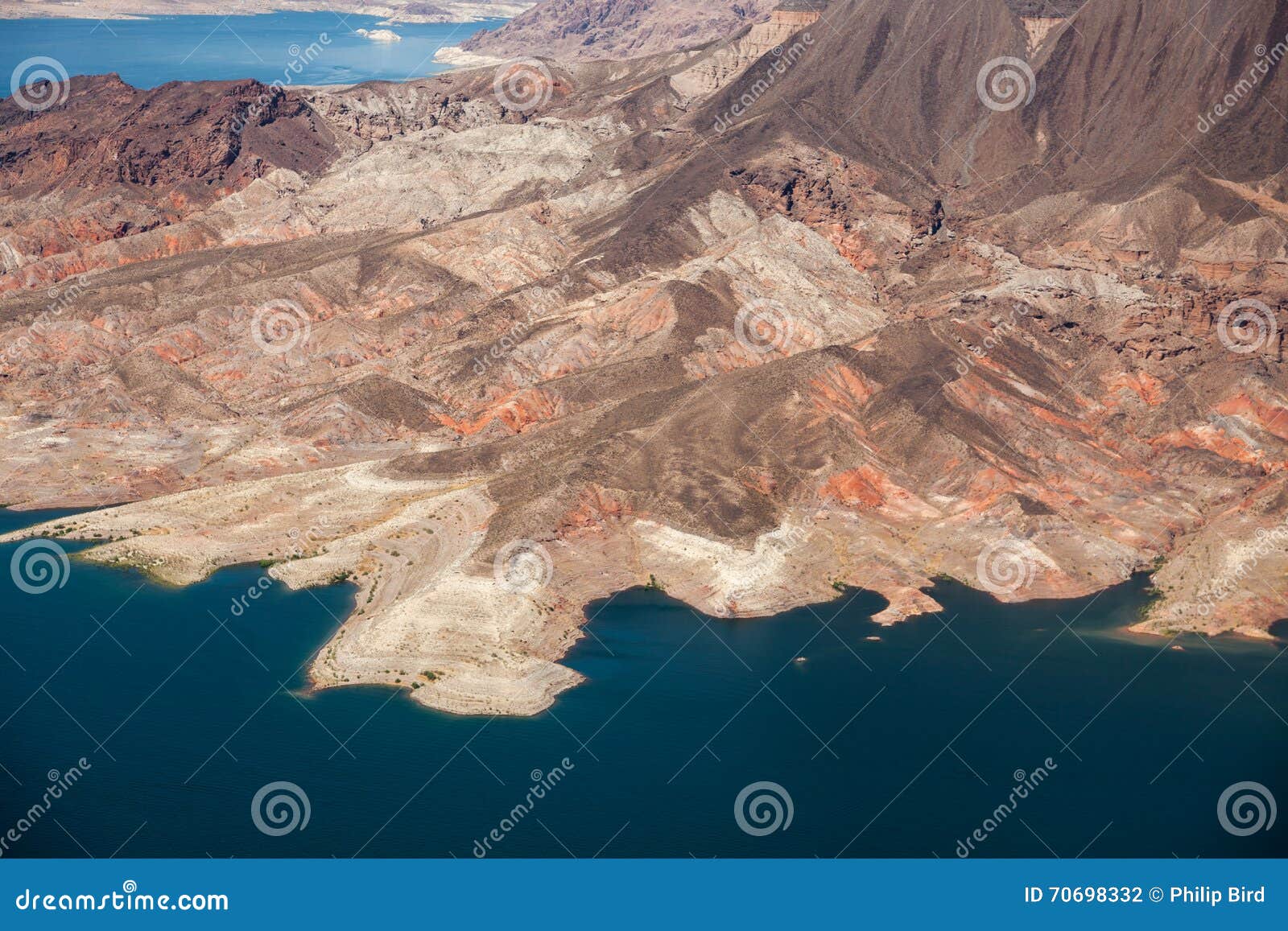 Aerial view of Lake Mead stock photo. Image of environment - 70698332