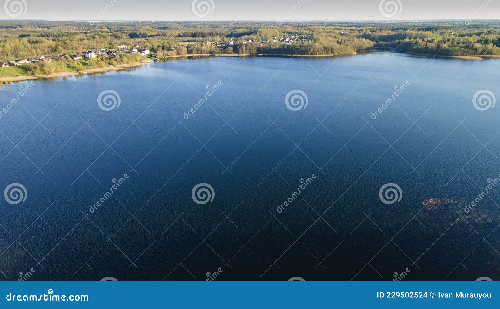 Aerial View of the Lake or River with Pattern Wave. Water Surface with ...