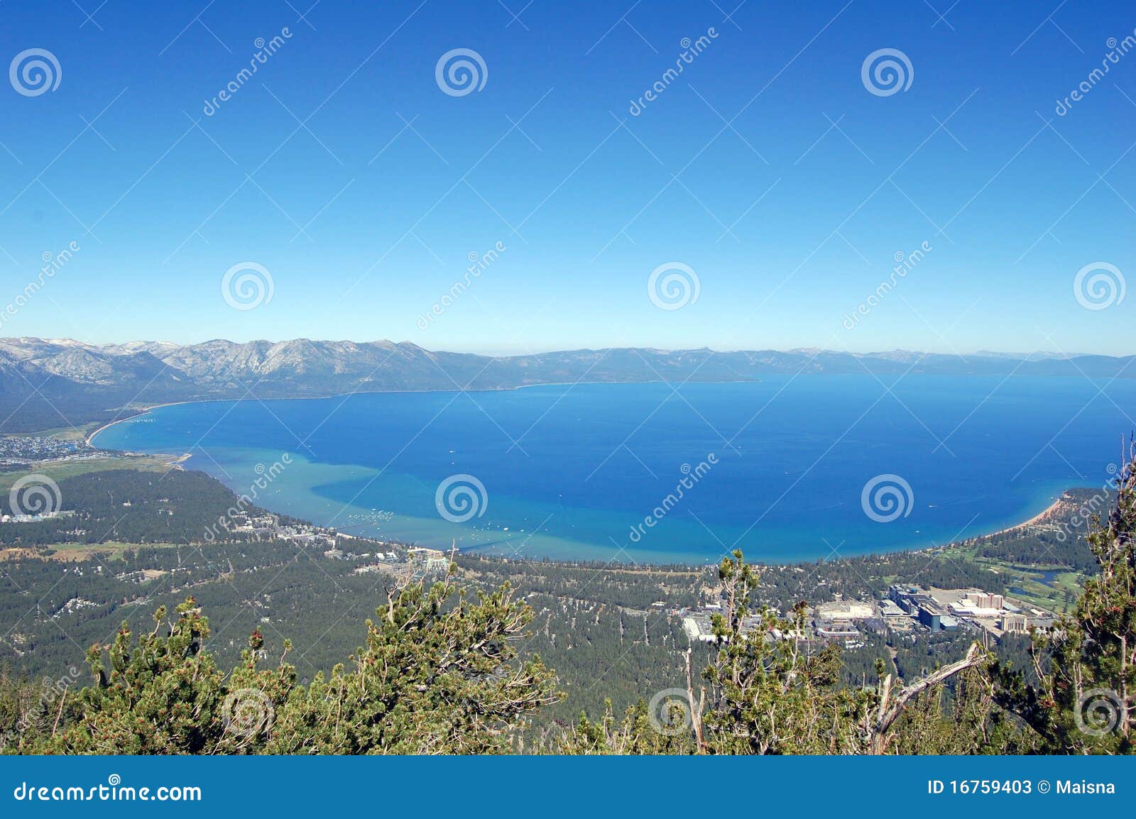 Aerial view of lake tahoe stock image. Image of holiday - 16759403