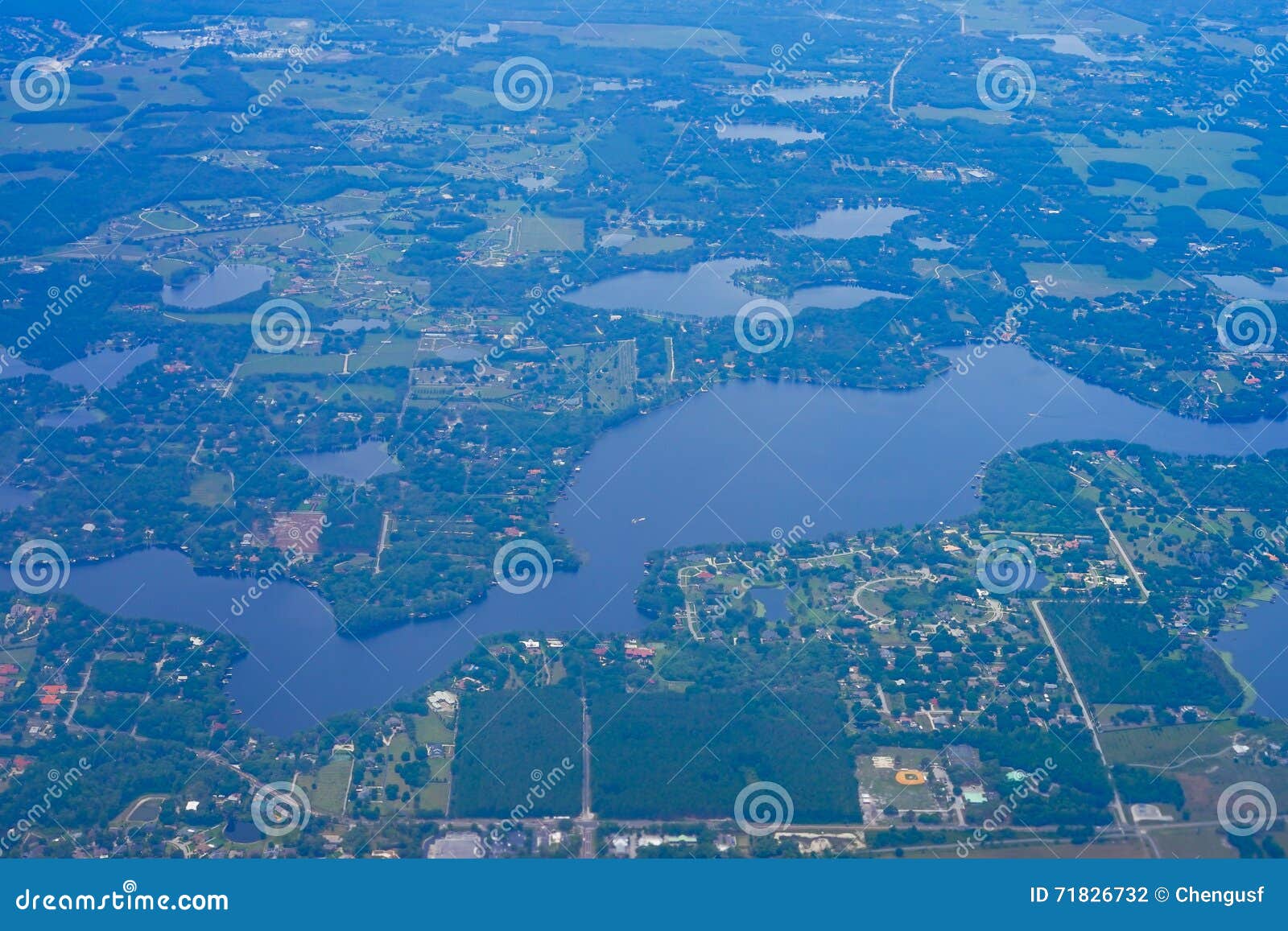 Aerial view of lakes stock photo. Image of dynamic, lifter - 71826732