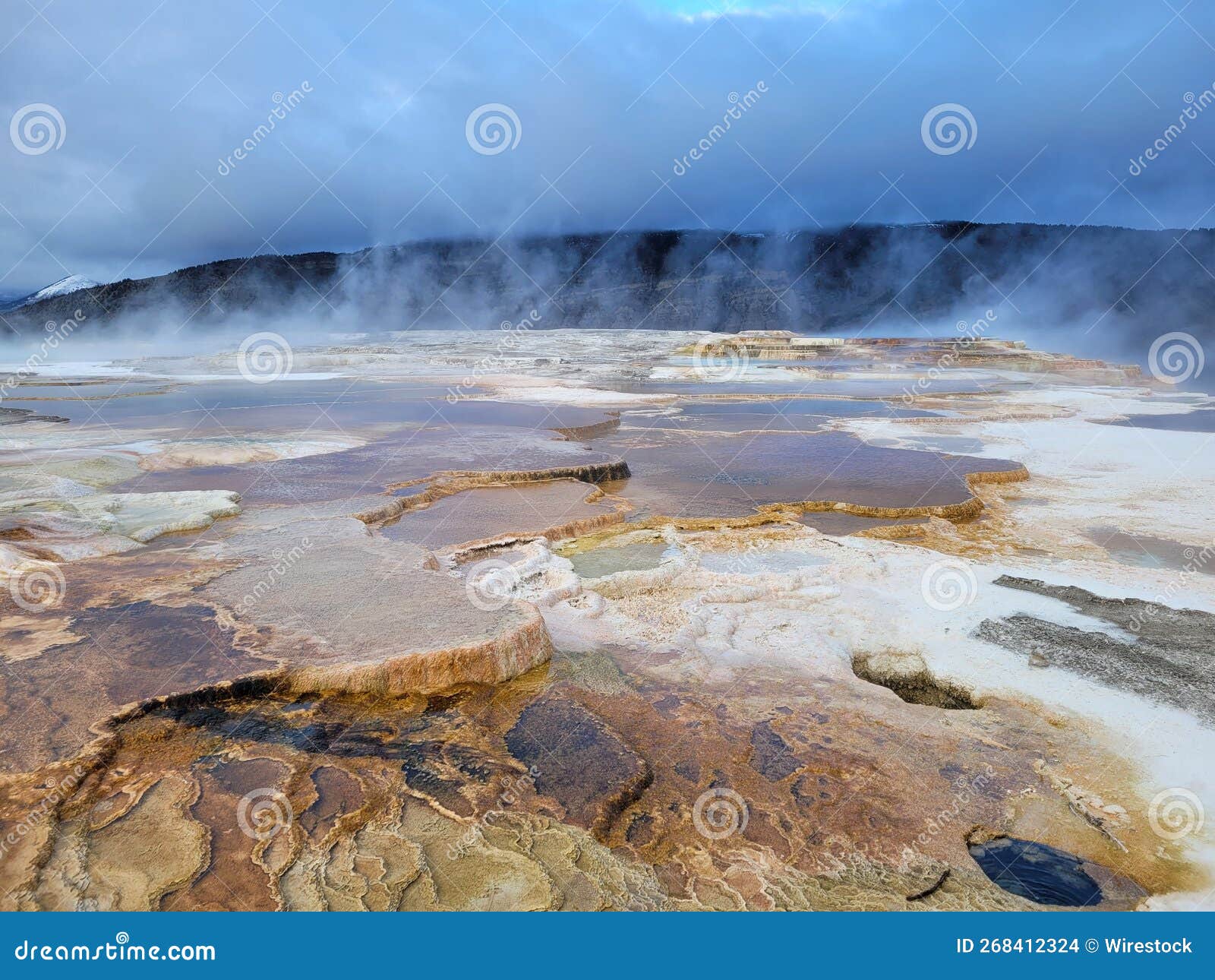 Aerial View of Land of Geysers Stock Photo - Image of sandstone, steam ...