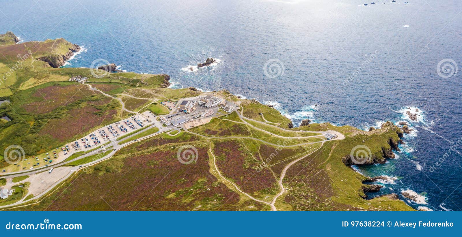 Aerial View of Land S End in Cornwall Stock Photo - Image of outdoors ...