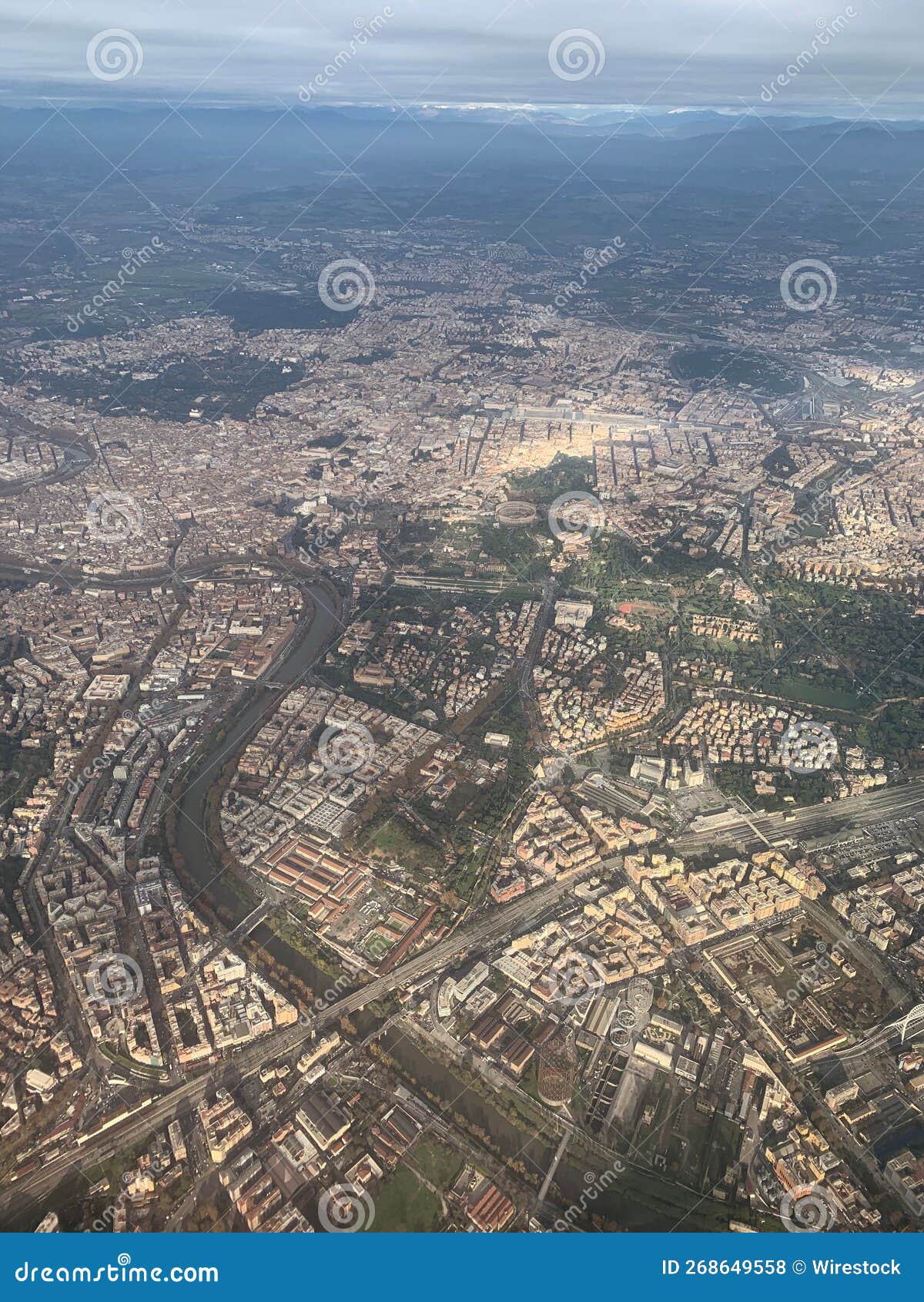 Aerial View of Landscape with Buildings Stock Photo - Image of outdoor ...