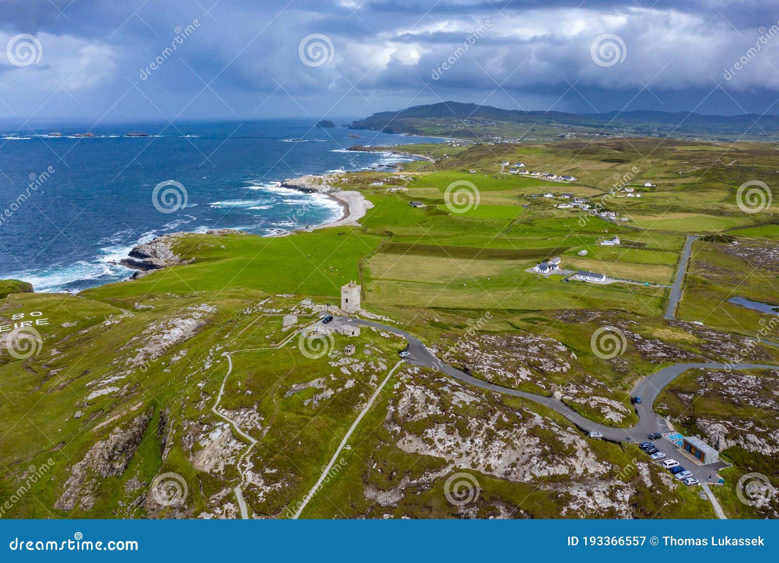 Aerial View of the Landscape of Malin Head in Ireland Stock Image ...